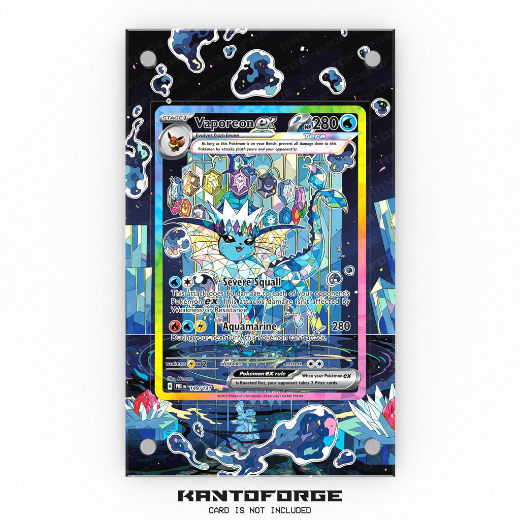 Vaporeon ex 149/131 - Pokémon Extended Artwork Display Case – KantoForge