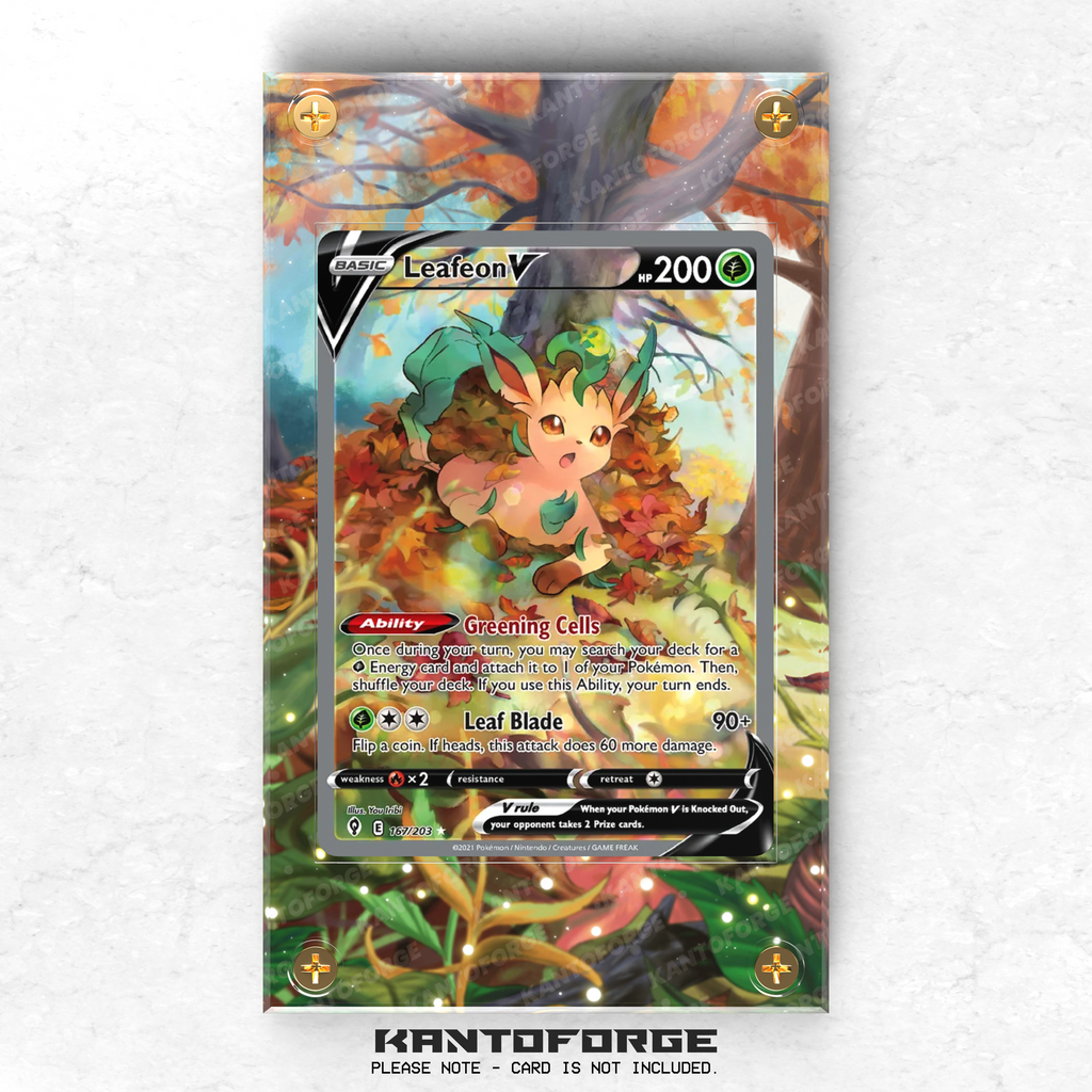 Leafeon V 167/203 - Pokémon Extended Artwork Display Case – KantoForge